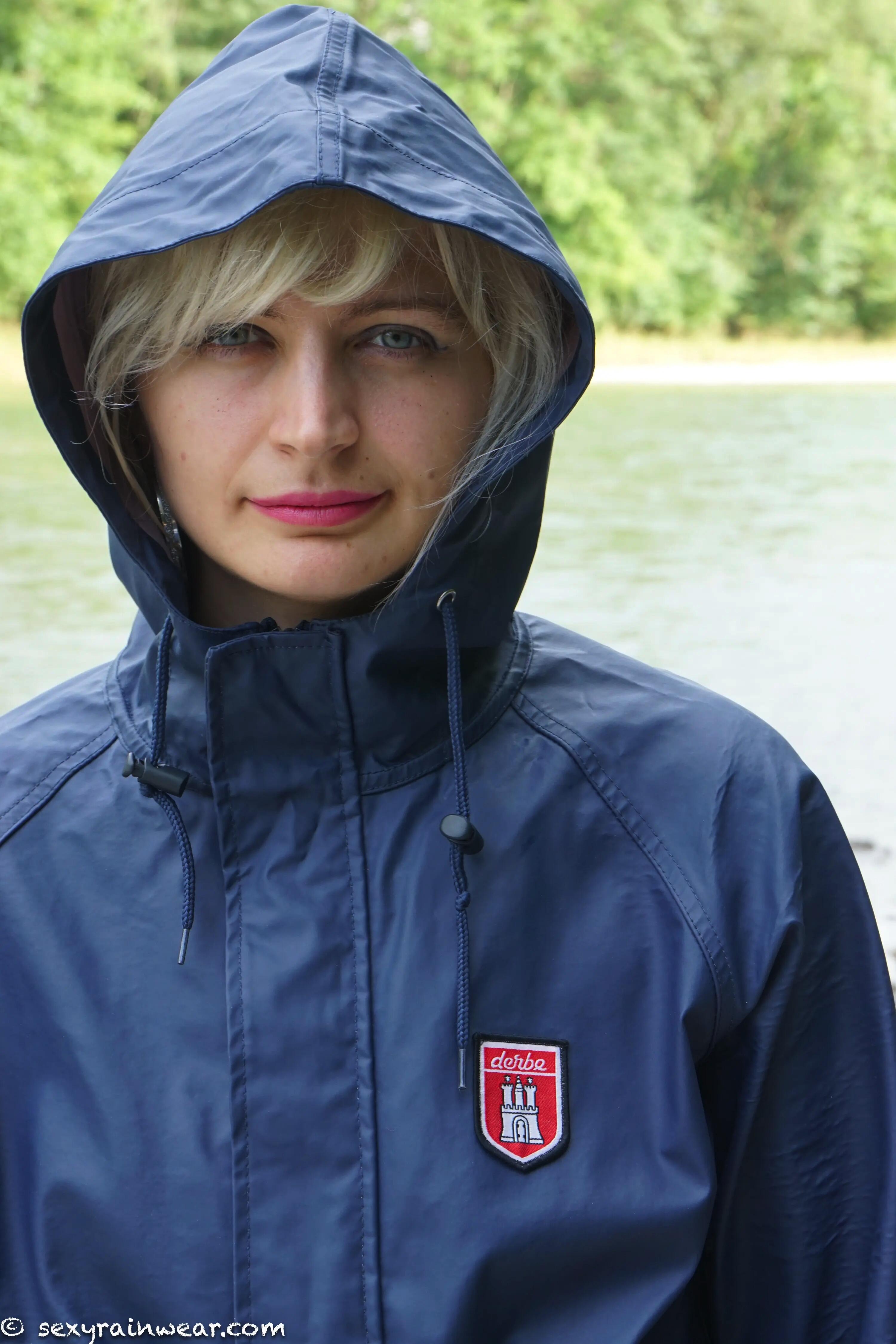 SEXYRAINWEAR.online | Blue waterproof Derbe (43 pics)